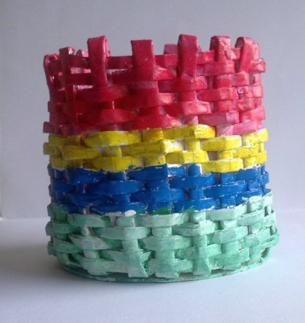 Paper Woven Baskets - Recycled Paper Crafts - Designs by Mamta